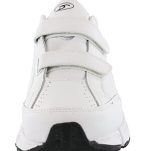 Dr.Scholls Men's Omega Light Weight Dual Strap Closure Sneaker Wide Width, White, 10.5 Wide