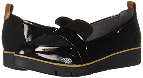 Dr. Scholl's Shoes Women's Webster Loafer, Black Patent/Microfiber, 8 US