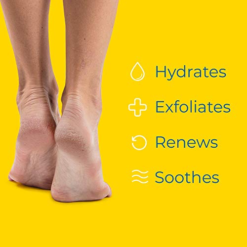 Dr. Scholl's Ultra Exfoliating Foot Lotion Cream with Urea for Dry Cracked Feet Heals and Moisturizes for Healthy Feet, 3.5 Ounce