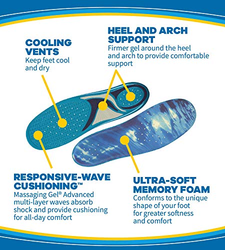 Dr. Scholl's Comfort and Energy Memory Fit Insoles for Men, 1 Pair, Size 8-14