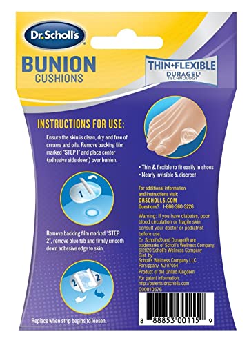 Dr. Scholls Bunion Cushions Duragel 5 Count (Pack of 3)