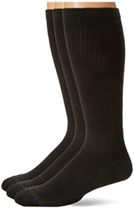 dr. scholl’s men’s work compression over the calf sock, black, 6.5-12 us