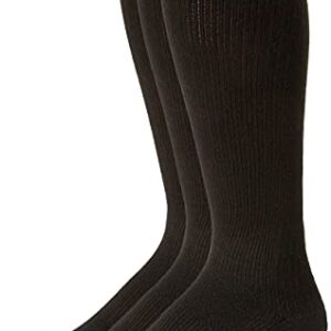 Dr. Scholl's Men's Work Compression Over the Calf Sock, Black, 6.5-12 US