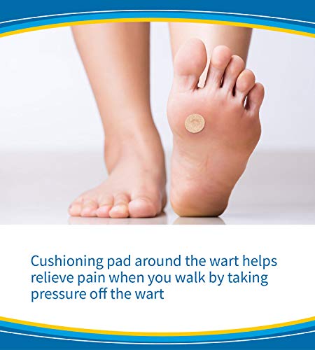 Dr. Scholl’s Clear Away Plantar Wart Remover for Feet, 24 Medicated Discs & 24 Cushioning Pads // Maximum Strength Without A Prescription