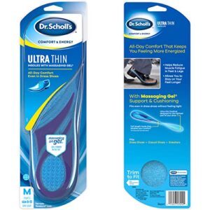 Dr. Scholl's ULTRA THIN Insoles // Massaging Gel Insoles 30% Thinner in the Toe for Comfort in Dress Shoes (for Men's 8-13, also available for Women's 6-10)