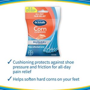 Dr. Scholl's CORN CUSHION with Duragel Technology 6ct Cushioning Protection against Shoe Pressure and Friction that Fits Easily In Any Shoe for Immediate and All-Day Pain Relief Packaging May Vary