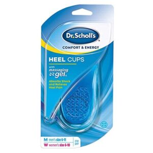 dr. scholl’s massaging gel heel cups (one size)// absorb shock all day & relieve heel pain