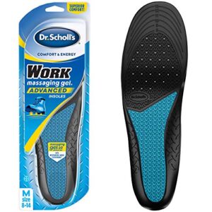 Dr. Scholl’s Sport Insoles Superior Shock Absorption and Arch Support (for Men's 8-4, Also Available for Women's 6-0), 1 Pair & Work Massaging Gel Advanced Insoles for Men Shoe Inserts