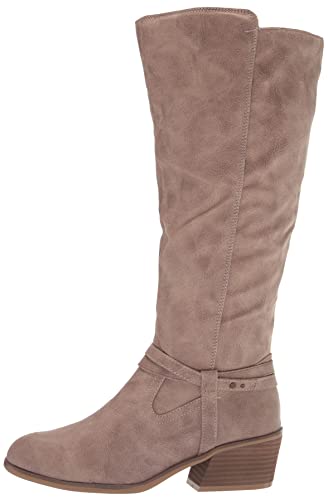 Dr. Scholl's Shoes Women's Liberate High Shaft Boots Knee, Taupe Fabric, 9.5