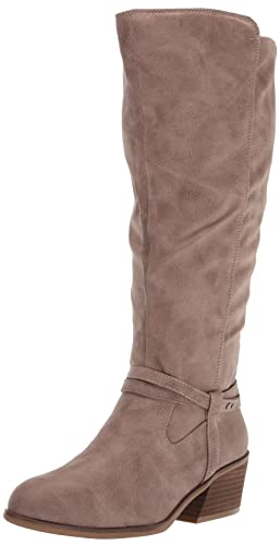 Dr. Scholl's Shoes Women's Liberate High Shaft Boots Knee, Taupe Fabric, 9.5