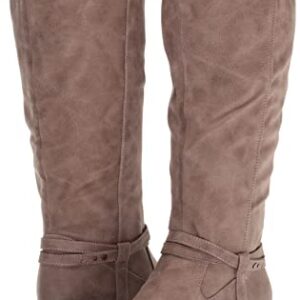 Dr. Scholl's Shoes Women's Liberate High Shaft Boots Knee, Taupe Fabric, 9.5