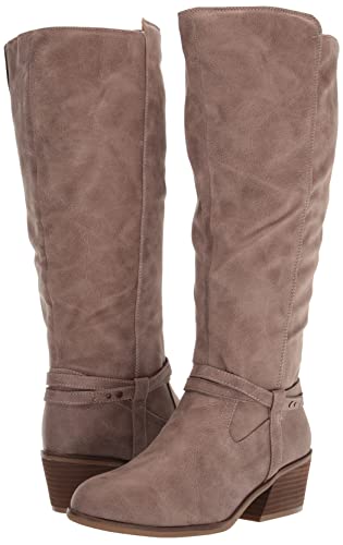 Dr. Scholl's Shoes Women's Liberate High Shaft Boots Knee, Taupe Fabric, 9.5