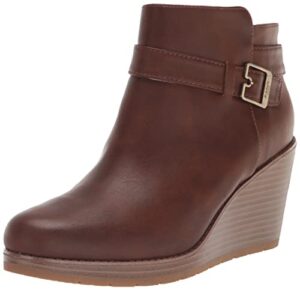 dr. scholl’s shoes women’s one up booties ankle boot, copper brown synthetic, 8.5