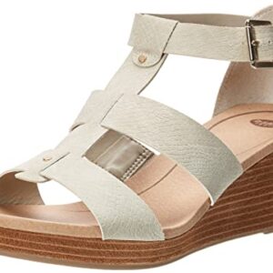 Dr. Scholl's Shoes womens Barton Wedge Sandal, Grey Snake, 8 US