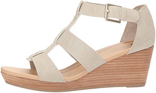 Dr. Scholl's Shoes womens Barton Wedge Sandal, Grey Snake, 8 US