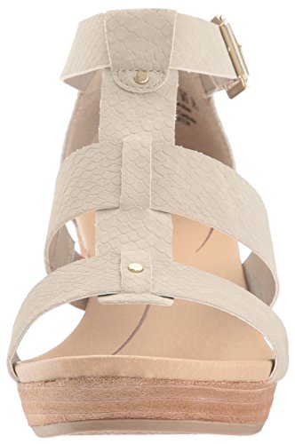 Dr. Scholl's Shoes womens Barton Wedge Sandal, Grey Snake, 8 US