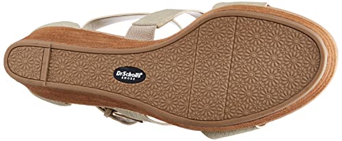 Dr. Scholl's Shoes womens Barton Wedge Sandal, Grey Snake, 8 US