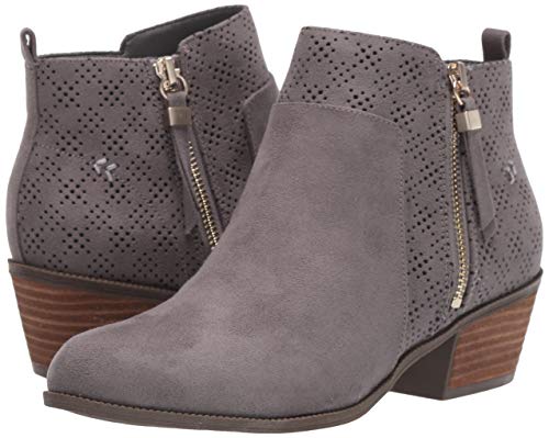 Dr. Scholl's Shoes womens Brianna Ankle Boot, Dark Shadow Grey Microfiber, 7.5 US