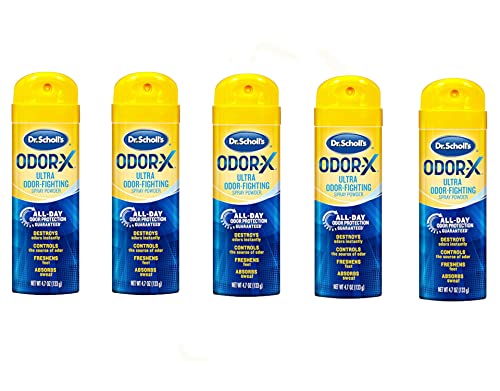 Dr. Scholl's Odor-X Odor Fighting Spray Powder 4.70 oz (Pack of 5)