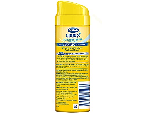 Dr. Scholl's Odor-X Odor Fighting Spray Powder 4.70 oz (Pack of 5)