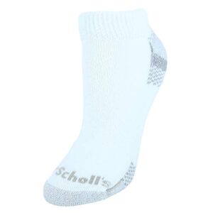 dr scholls women’s’ low cut advanced relief socks (2 pair pack), white