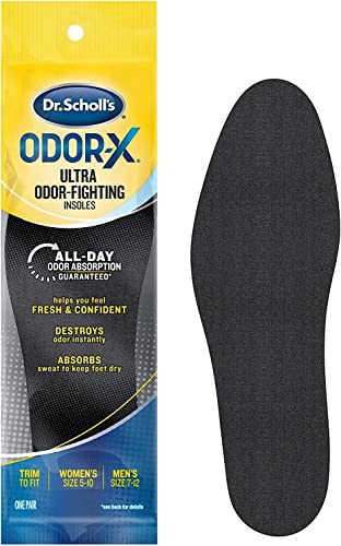 Dr. Scholl's Odor-X Odor Fighting Insoles Unisex - 1 Pair, Pack of 4