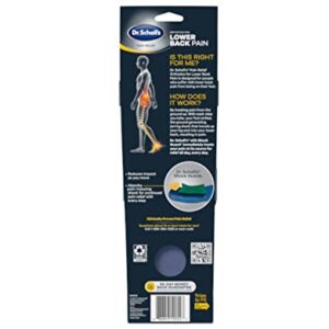 Dr. Scholl's Pain Relief Orthotics for Lower Back Pain for Men, 1 Pair, Size 8-14