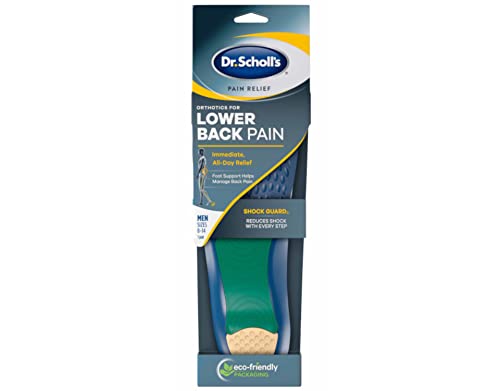 Dr. Scholl's Pain Relief Orthotics for Lower Back Pain for Men, 1 Pair, Size 8-14