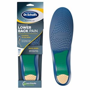 Dr. Scholl's Pain Relief Orthotics for Lower Back Pain for Men, 1 Pair, Size 8-14