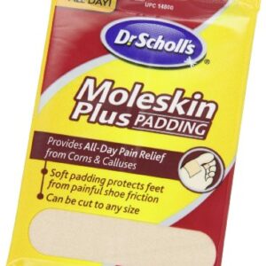 Dr. Scholl's Moleskin Plus 4 5/8-Inch X 3 3/8 Inch Padding, 3-Count Packages (Pack of 8)