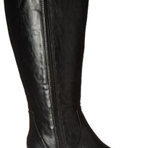 Dr. Scholl's Shoes womens Brilliance Wide Calf Knee High Boot, Black, 9.5 US