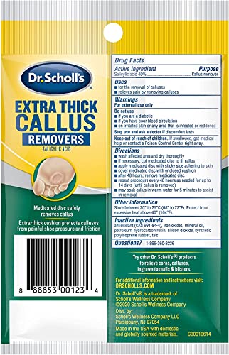 Dr. Scholl's Extra Thick Callus Removers 4 Cushions ea.(Packs of 2)