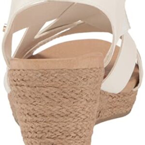 Dr. Scholl's Shoes Women's Everlasting Espadrille Wedge Sandal, White Smooth, 7