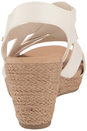 Dr. Scholl's Shoes Women's Everlasting Espadrille Wedge Sandal, White Smooth, 7