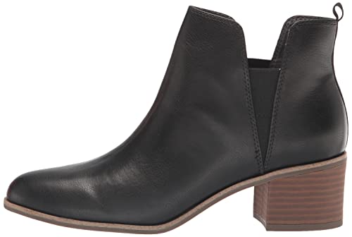 Dr. Scholl's Shoes Womens Teammate Slip On Chelsea Dress Ankle Boot, Black Smooth, 9 M US