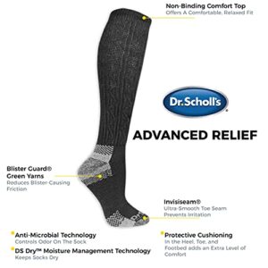 Dr. Scholl's Women's Advanced Relief Diabetic & Circulatory Knee High Socks, Denim/Grey, Shoe Size: 4-10