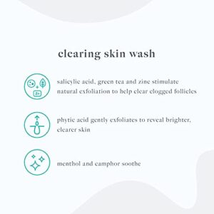 Dermalogica Clearing Skin Wash (16.9 Fl Oz) Anti-Aging Acne Face Wash - Natural Breakout Clearing Foam with Salicylic Acid and Tea Tree Oil