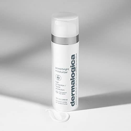 Dermalogica Powerbright Moisturizer SPF 50 Facial Sunscreen Shields Skin Against Dark Spots with Niacinamide & Hyaluronic Acid, 1.7 Fl Oz