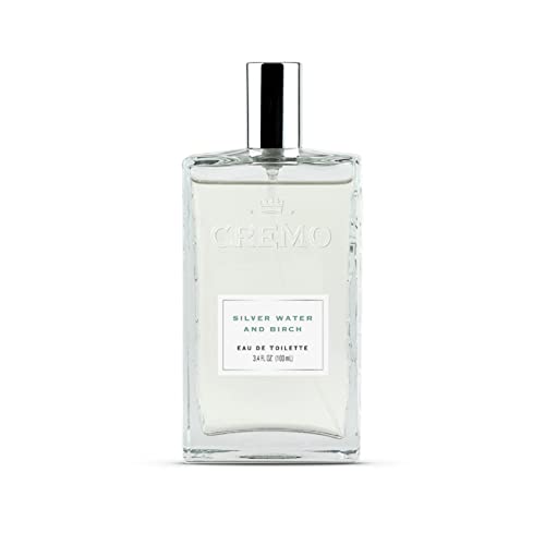 Cremo Silver Water & Birch Cologne Spray, A Crisp Scent with Notes of Forest Moss, Lavender and White Birch, 3.4 Fl Oz