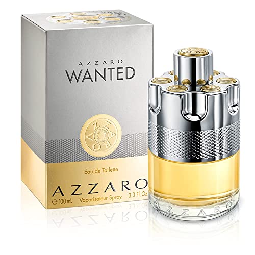 Azzaro Wanted Eau de Toilette — Mens Cologne — Woody, Citrus & Spicy Fragrance, 3.3 Fl Oz