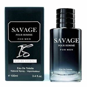 INSPIRE SCENTS Savage for Men - 3.4 Oz Men's Extrait De Parfum Spray + Savage Cologne for Men Warm Masculine Scent for Daily Use Men's Casual Cologne 3.4oz Fluid Ounce/100ml each (Pack of 2)