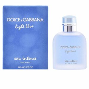 dolce & gabbana light blue intense for men eau de parfum spray, 3.3 fl oz