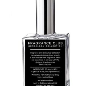 Fragrance Club Genealogy Collection Inspired by Baccarat Rouge 540, 1.9oz. EDP with Orange Oil, Jasmine, Amber Woods. A timeless fragrance for Men or Women