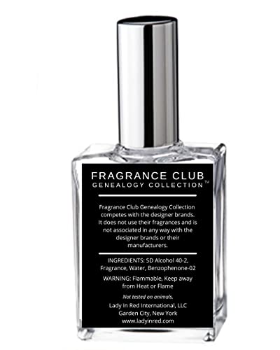 Fragrance Club Genealogy Collection Inspired by Baccarat Rouge 540, 1.9oz. EDP with Orange Oil, Jasmine, Amber Woods. A timeless fragrance for Men or Women