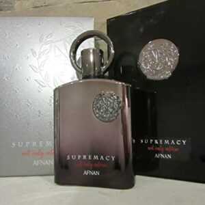 Afnan Supremacy Silver Pour Homme for Men Eau de Parfum Spray, 3.4 Ounce