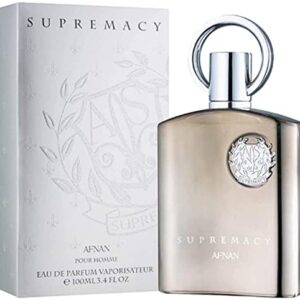 Afnan Supremacy Silver Pour Homme for Men Eau de Parfum Spray, 3.4 Ounce