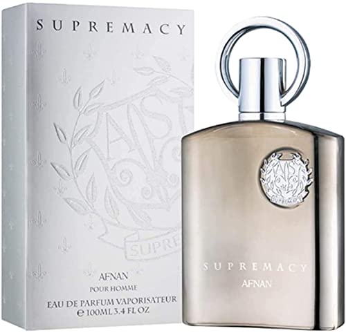 Afnan Supremacy Silver Pour Homme for Men Eau de Parfum Spray, 3.4 Ounce