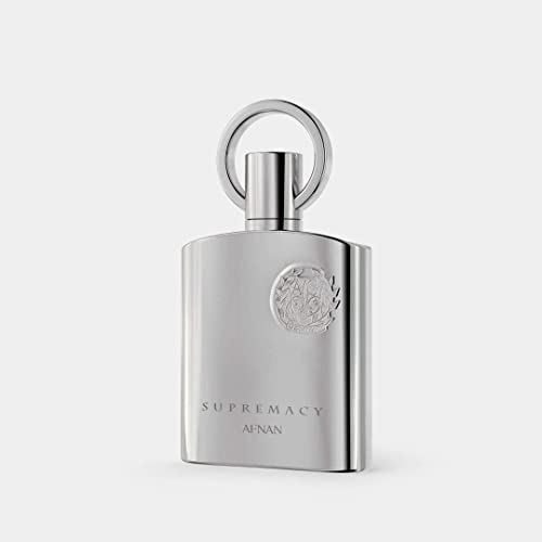 Afnan Supremacy Silver Pour Homme for Men Eau de Parfum Spray, 3.4 Ounce