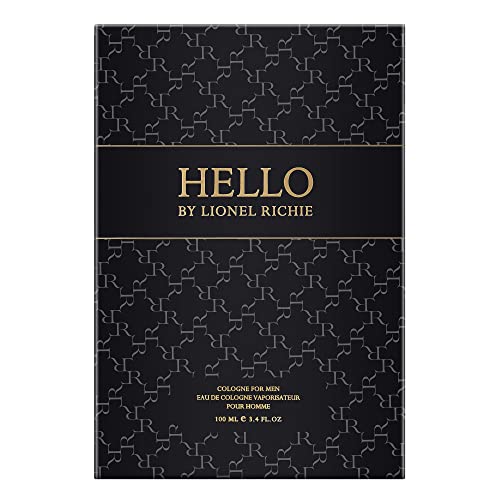 Lionel Richie Hello for Men - Classic Yet Adventurous, Effortlessly Seductive Eau De Cologne Scent For Him - Refreshing Fougère Blend With Warm, Amber Notes - Intense, Long Lasting Fragrance - 3.4 oz