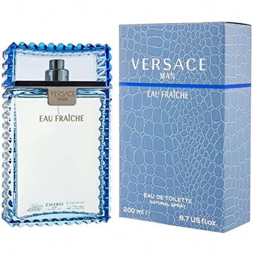 Man Eau Fraiche Eau De Toilette Spray Men by Versace, 6.7 Fl Oz